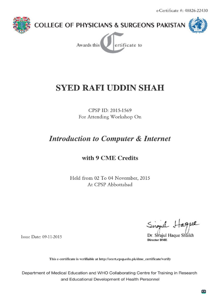 introduction to computer skill certificate | PDF