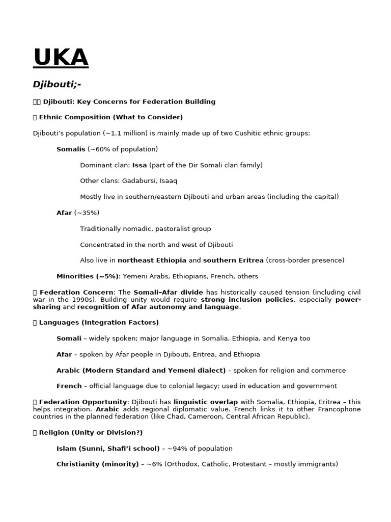 UKA | PDF | Tanzania | Somalia