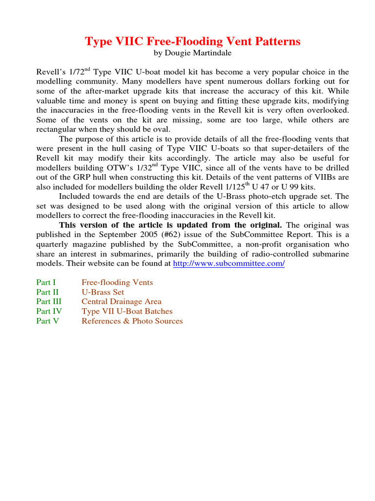Free-Flooding Vent Patterns | PDF | Submarines | Watercraft