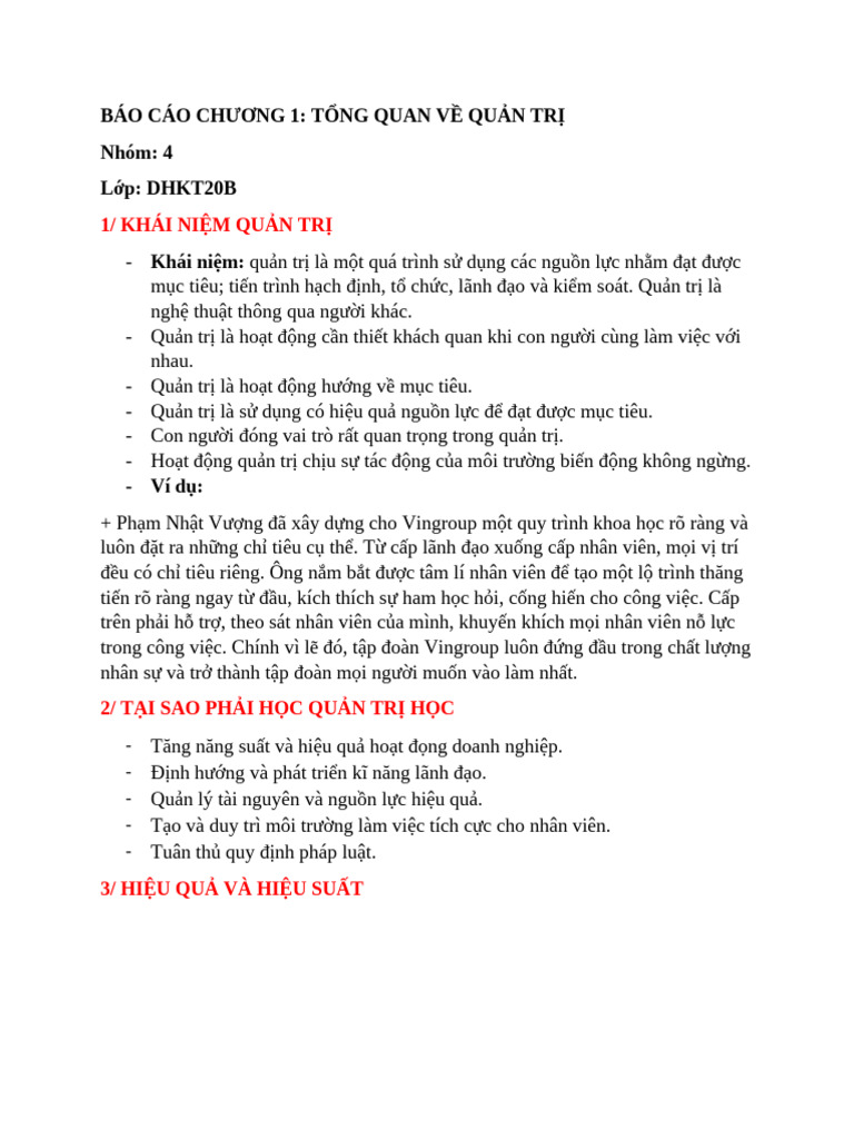 Báo Cáo Chương 1 - QTH | PDF