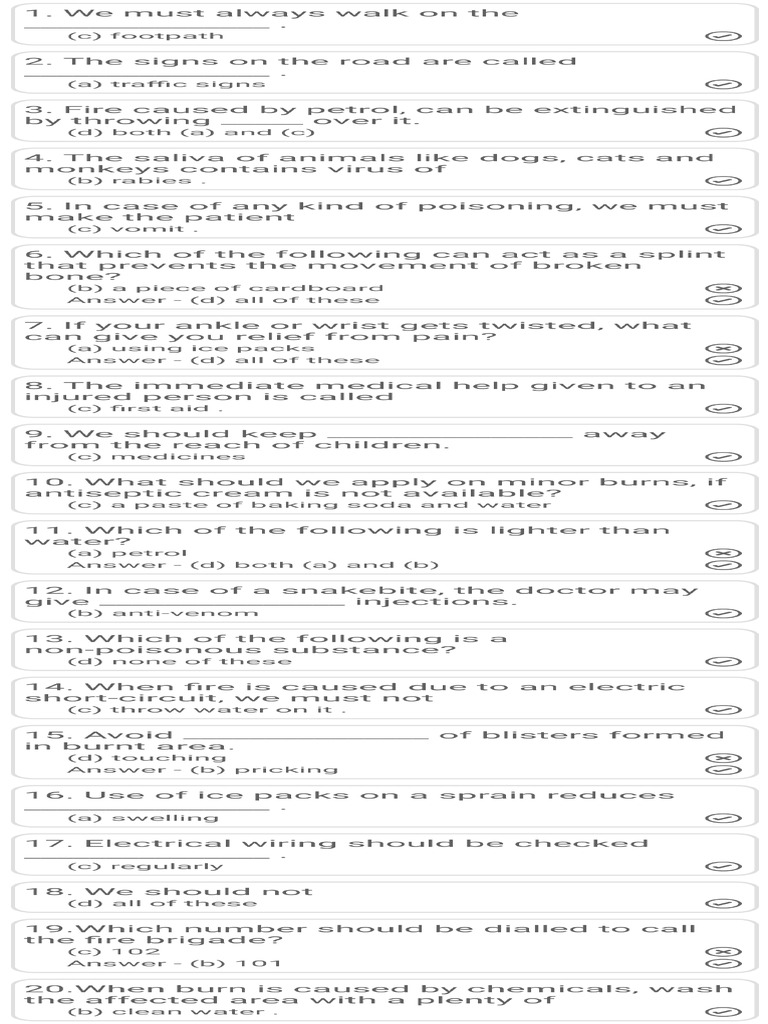 LTP-1Safety and First Aidreview | PDF