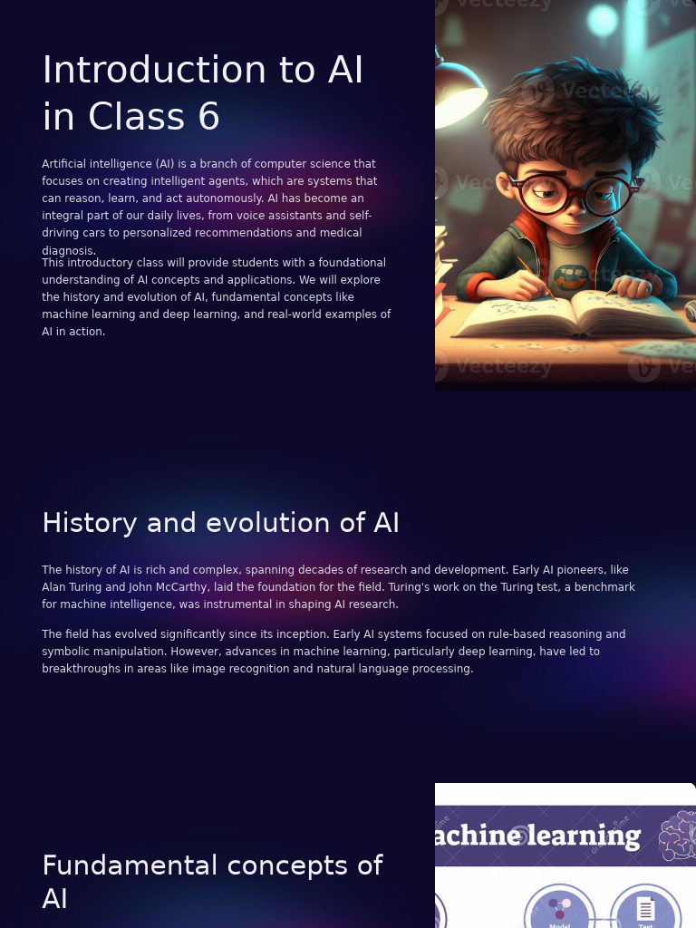 Introduction To AI in Class 6 | PDF | Artificial Intelligence ...