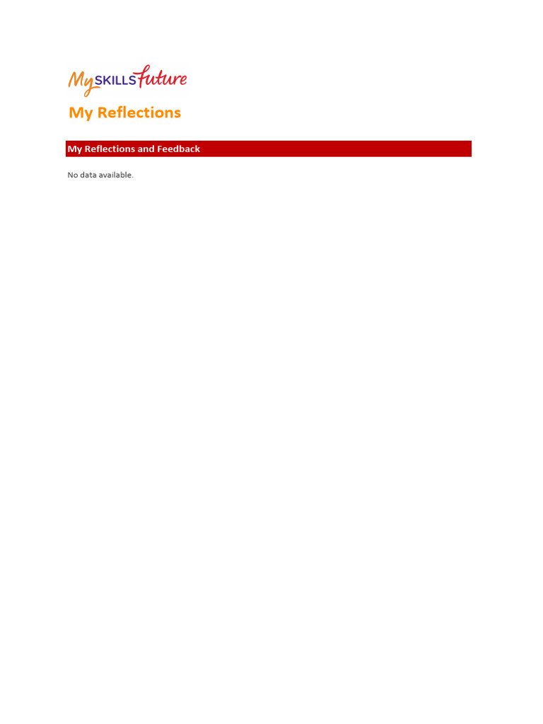 My Reflections | PDF