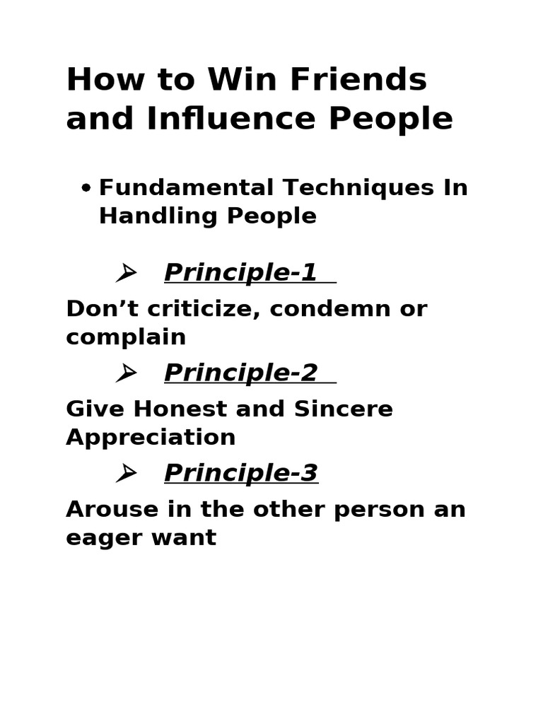 How To Win Friends and Influence People | PDF