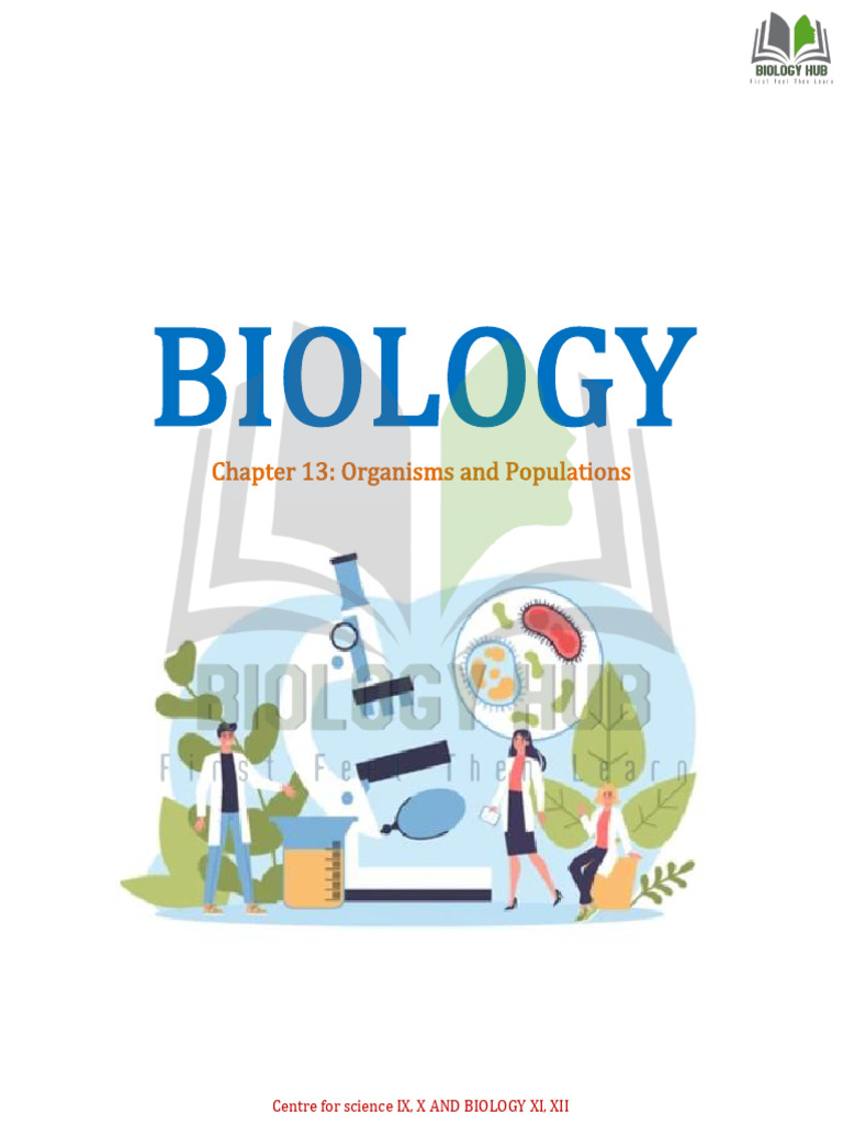 Chapter - 13 Organisms and Populations | PDF | Ecology | Thermoregulation