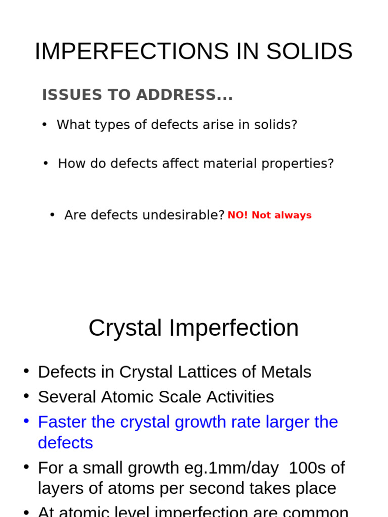 Lecture_4 Crystal Defects and Dislocations | PDF | Crystallographic ...