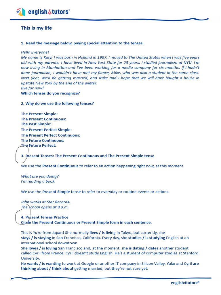 This Is My Life - Tenses Revision | PDF | Oprah Winfrey | Grammatical Tense