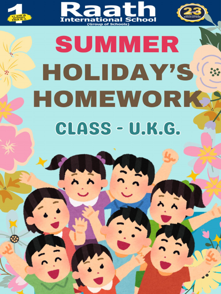 UKG Holiday Homework | PDF
