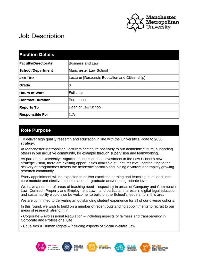 Lecturer JD REC Law | PDF | Postgraduate Education | University