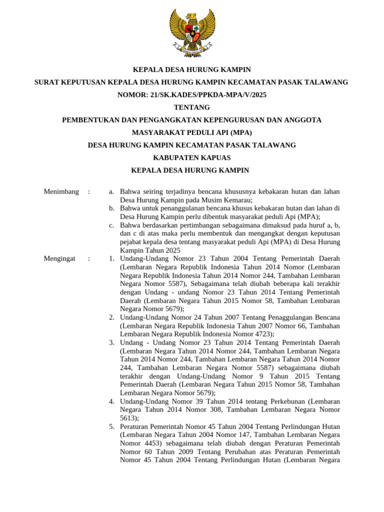 2505-Kmj-Draft SK Mpa | PDF