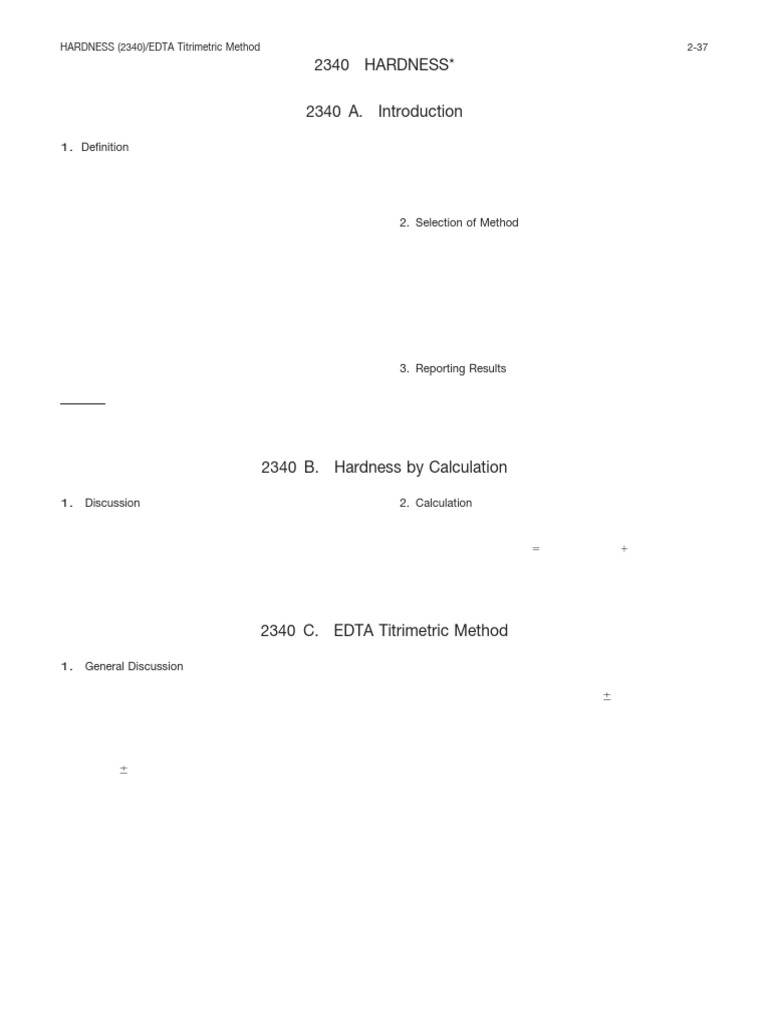 Apha Hardness Standard Methods White Paper | PDF | Titration | Chemistry