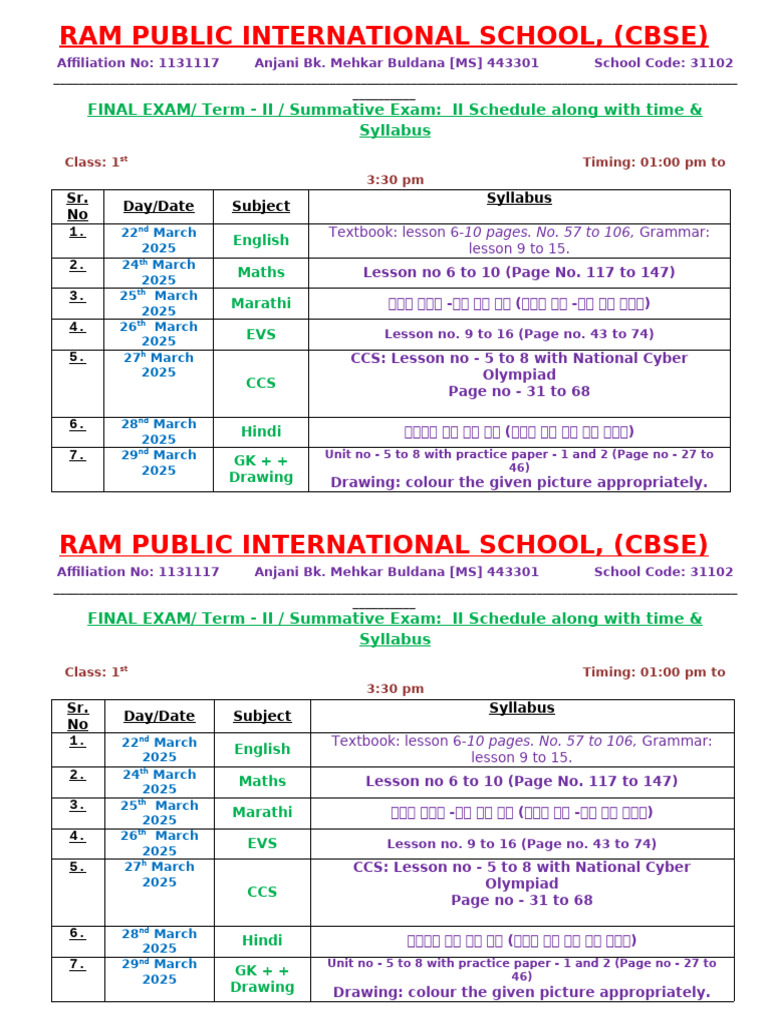 Sa2 Classwise syllabus | PDF | Linguistics