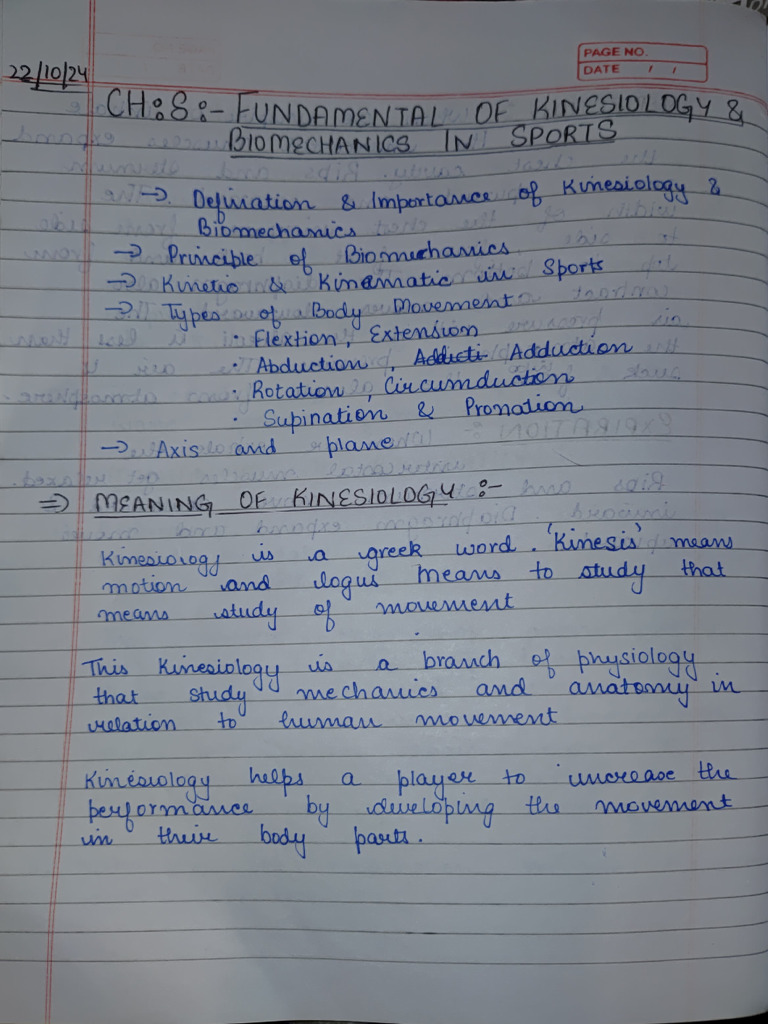 CH8Kinesiology and Biomechanics in Sport | PDF | Dance Science | Motor ...