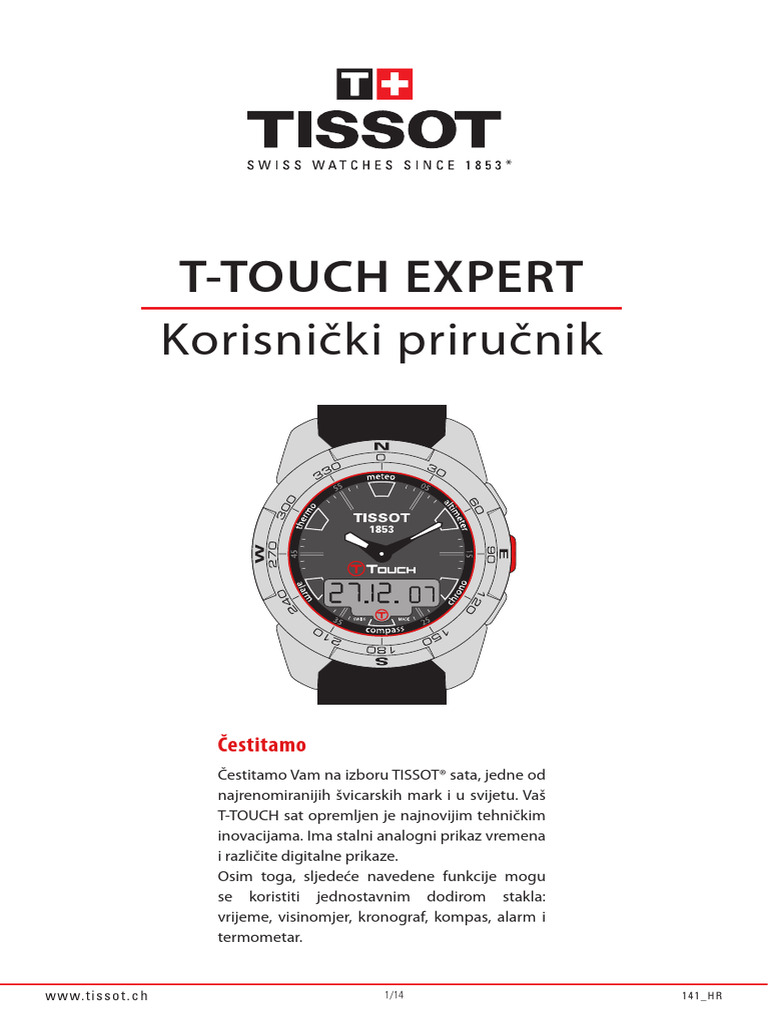 Priručnik Tissot T-Touch Expert Titanium | PDF