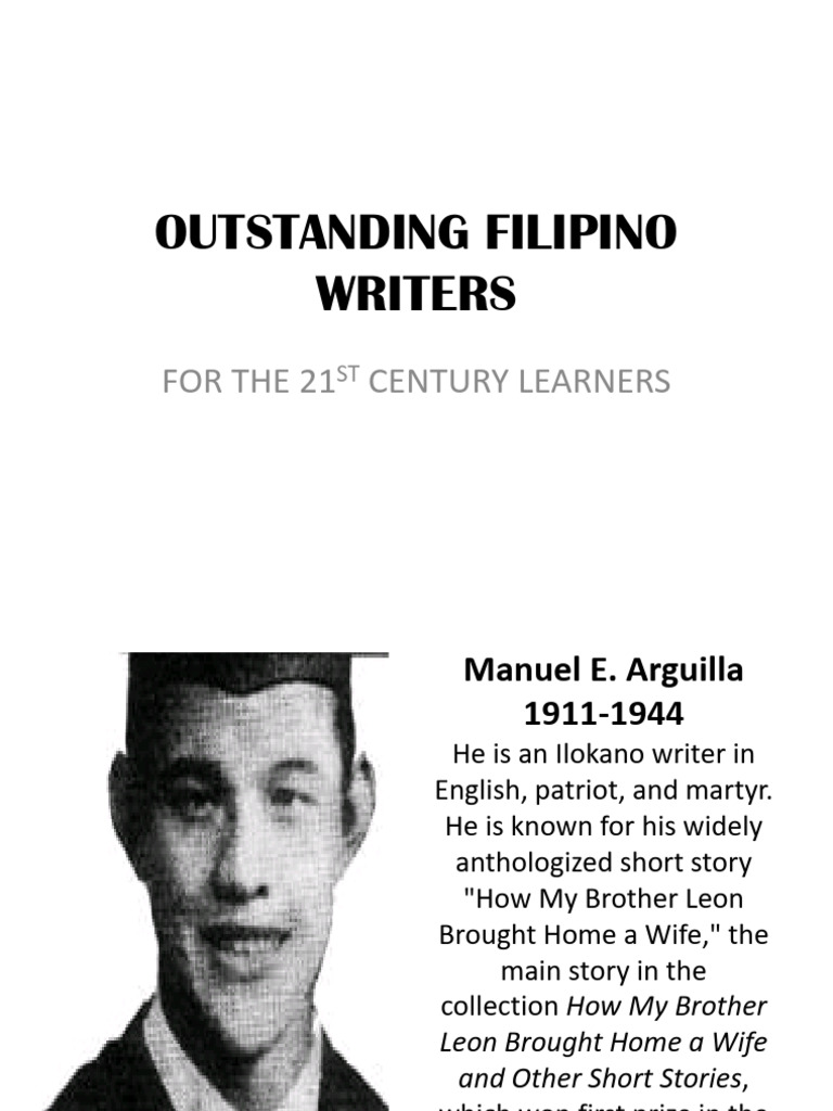 Outstanding Filipino Writers | PDF | Philippines