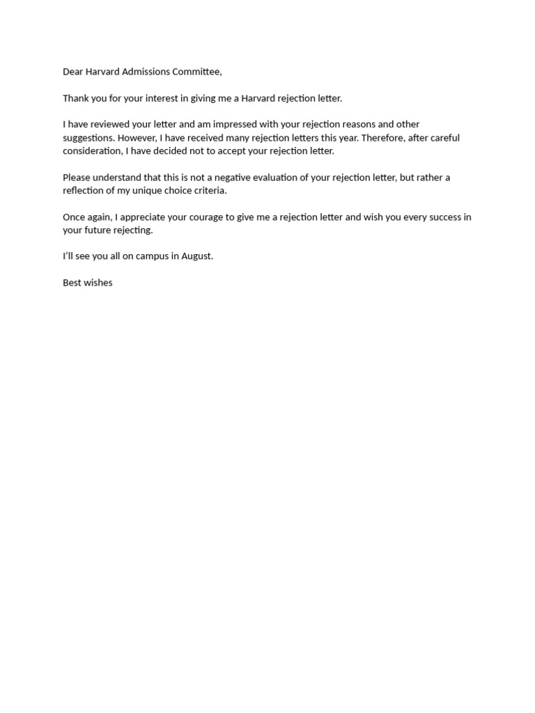 Rejection Letter | PDF