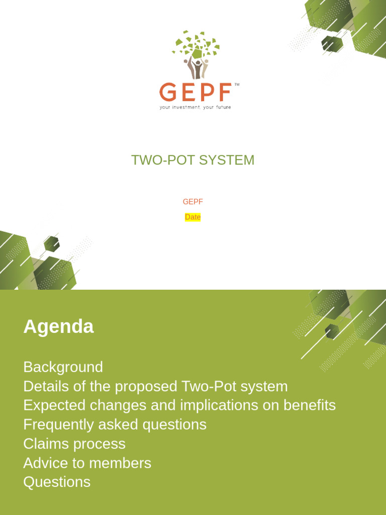 Two Pot Presentation To Stakeholders 2024 | PDF | Pension | Defined ...