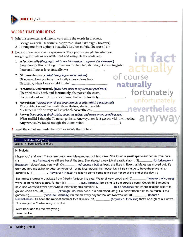 Writing - Linking Words | PDF