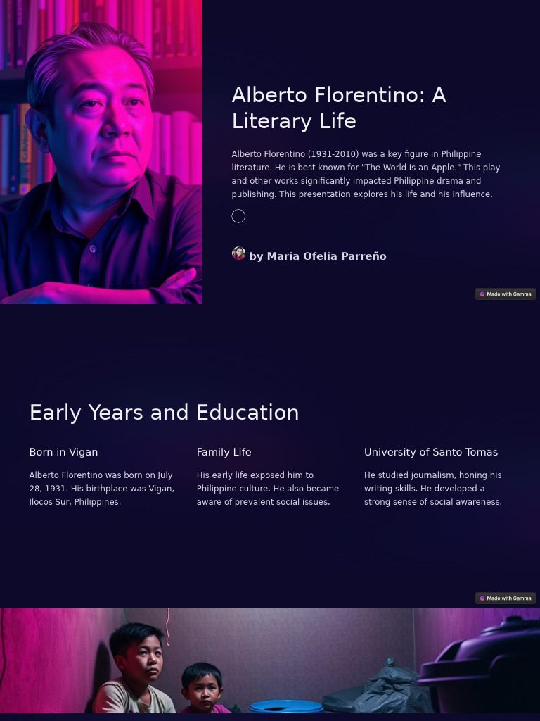 Alberto Florentino: Philippine Literary Icon | PDF | Philippines