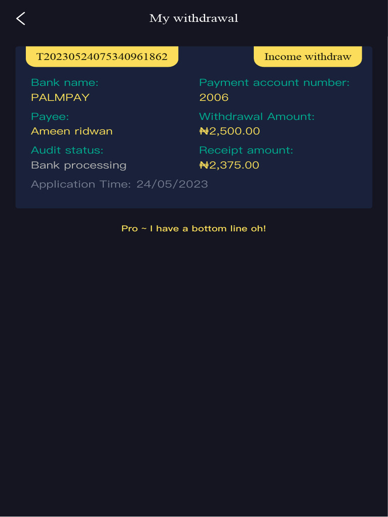 My Withdrawal | PDF
