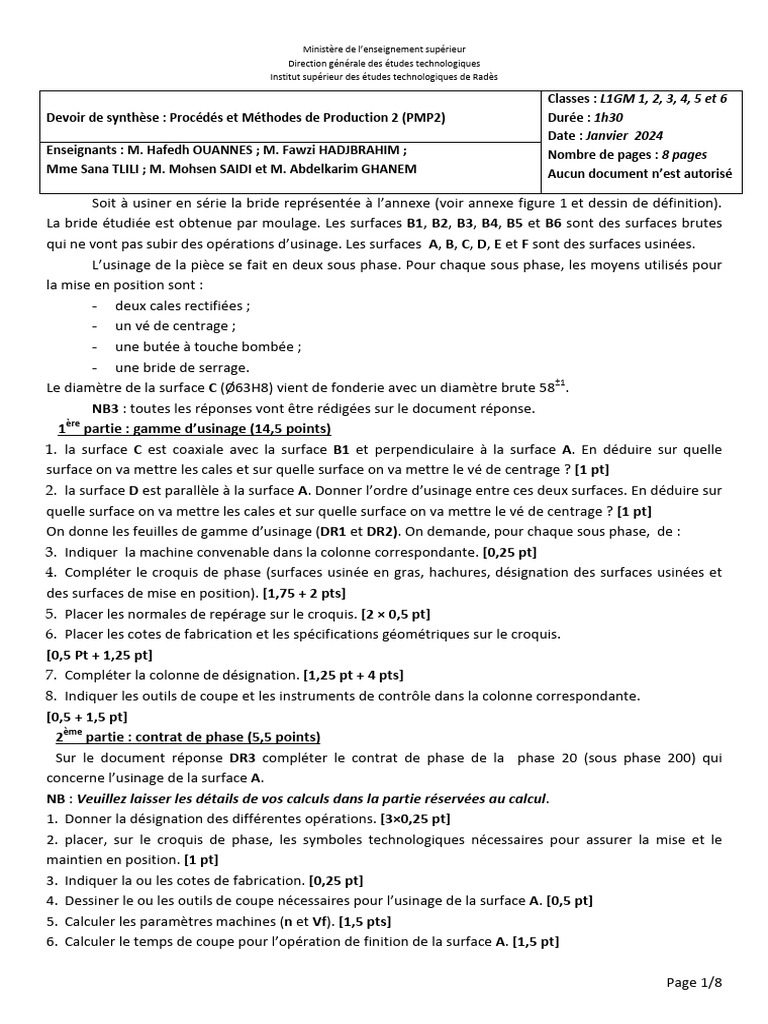 Usinage de la bride : méthodes et étapes | PDF | Usinage | Métallurgie