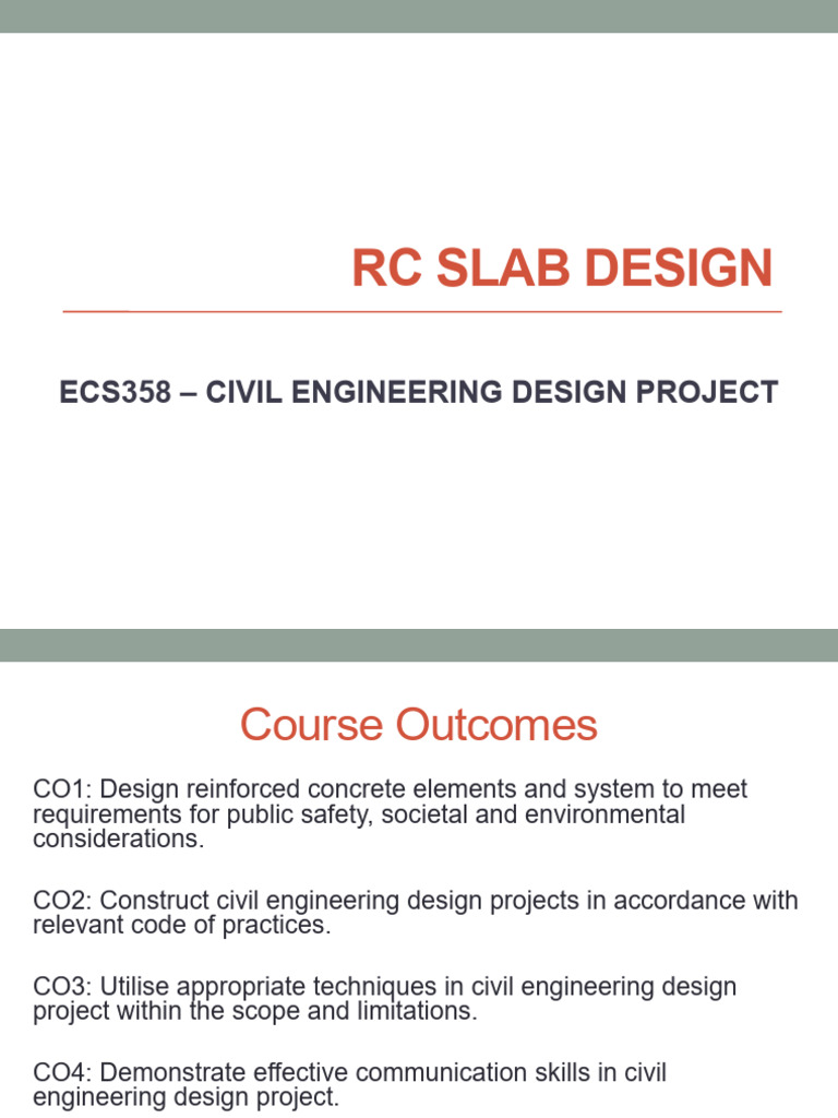 WEEK 7 RC Slab Design | PDF | Engineering | Beam (Structure)
