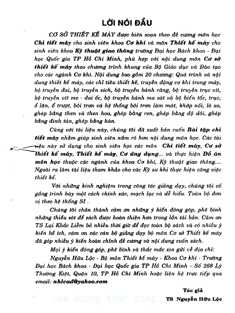 Chi Tiet May Nguyen Huu Loc | PDF