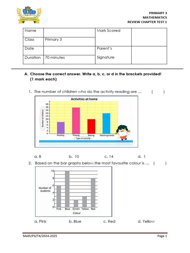 P3 - CT1T4 - Review Paper Test - Math | PDF