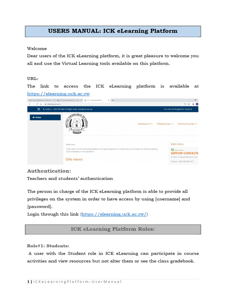 Student User Manual Improved | PDF | Educational Technology | Login