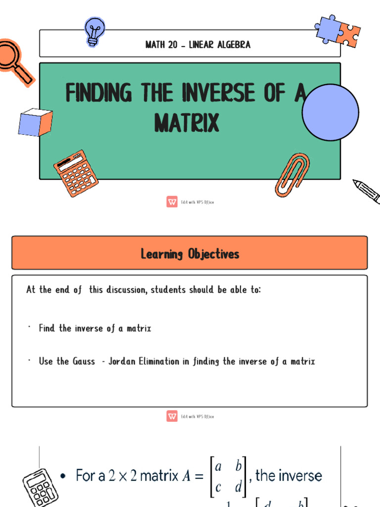 Inverse of a Matrix: Gauss-Jordan Method | PDF