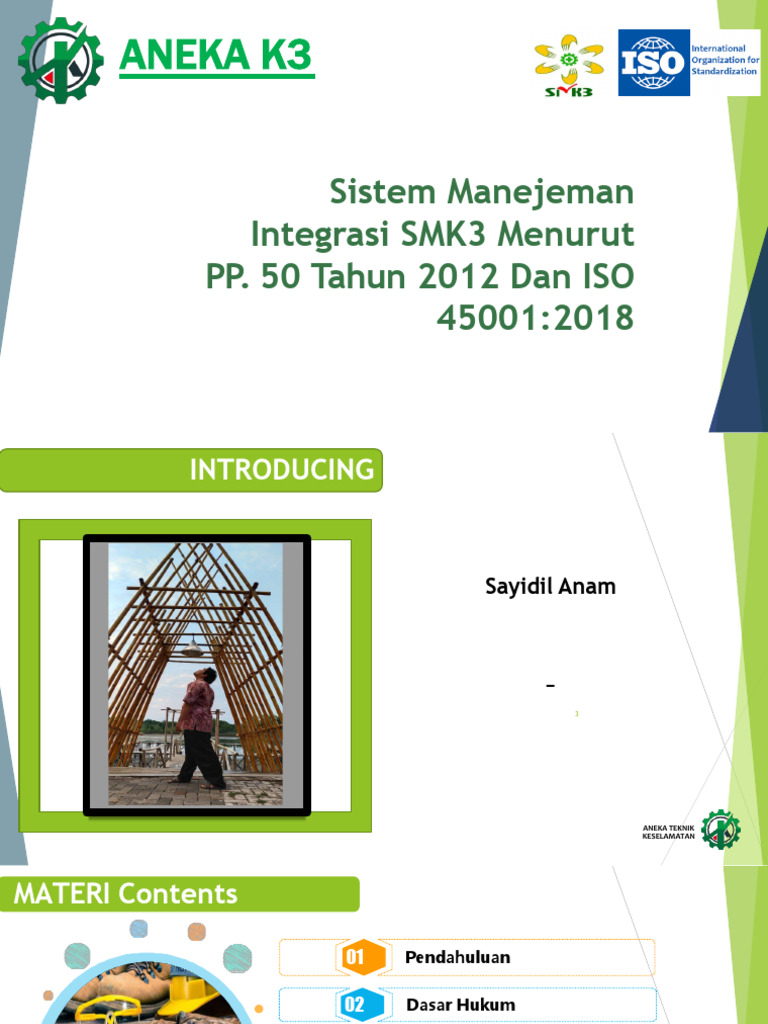 MATERI SMK3 Dan ISO 45001 Aneka K3 | PDF