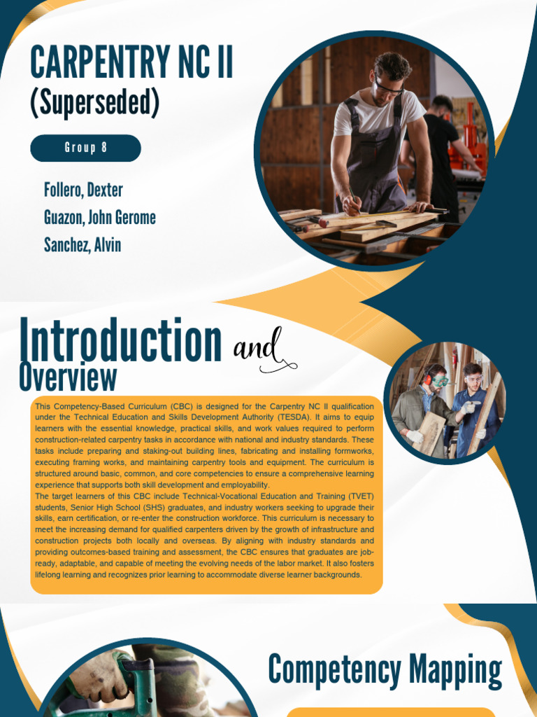 Carpentry NCIIgroup 8 | PDF | Educational Assessment | Learning