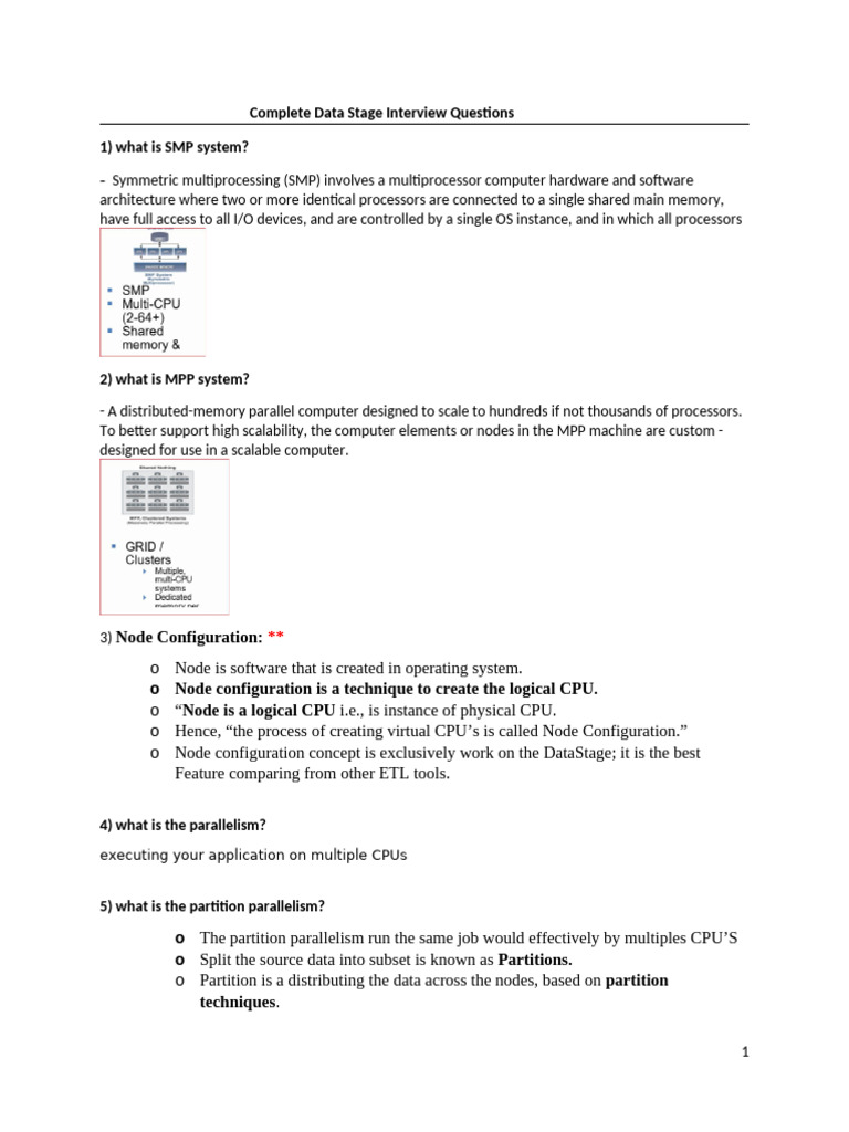 DataStage - EndToEnd - Interview - Question & Answers | PDF | Central Processing Unit | Parallel ...