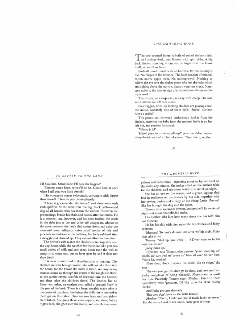 Lawson-The-Drovers-Wife_ocr | PDF