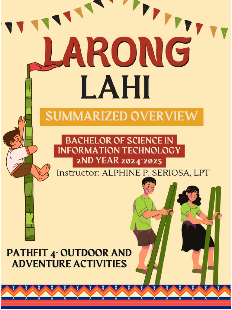 Larong Lahi Summarized Overview or Picture | PDF