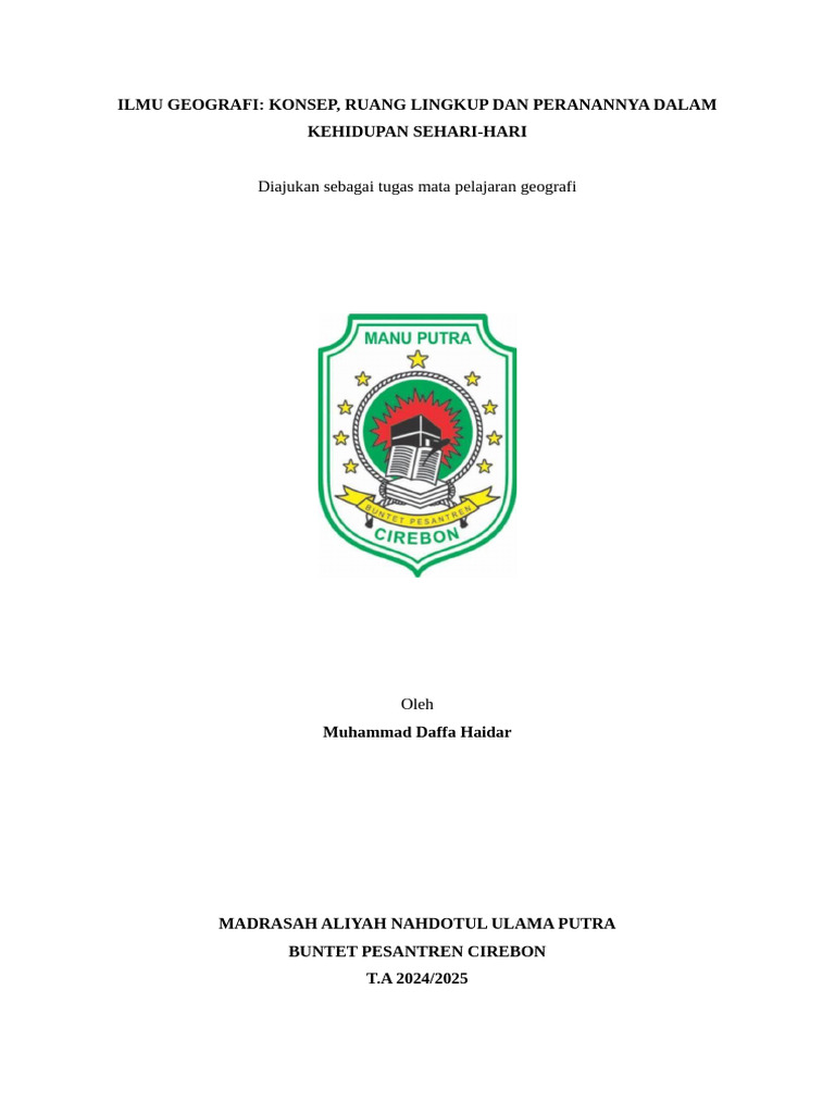 Tugas Ilmu Geografi - Daffa Haidar | PDF