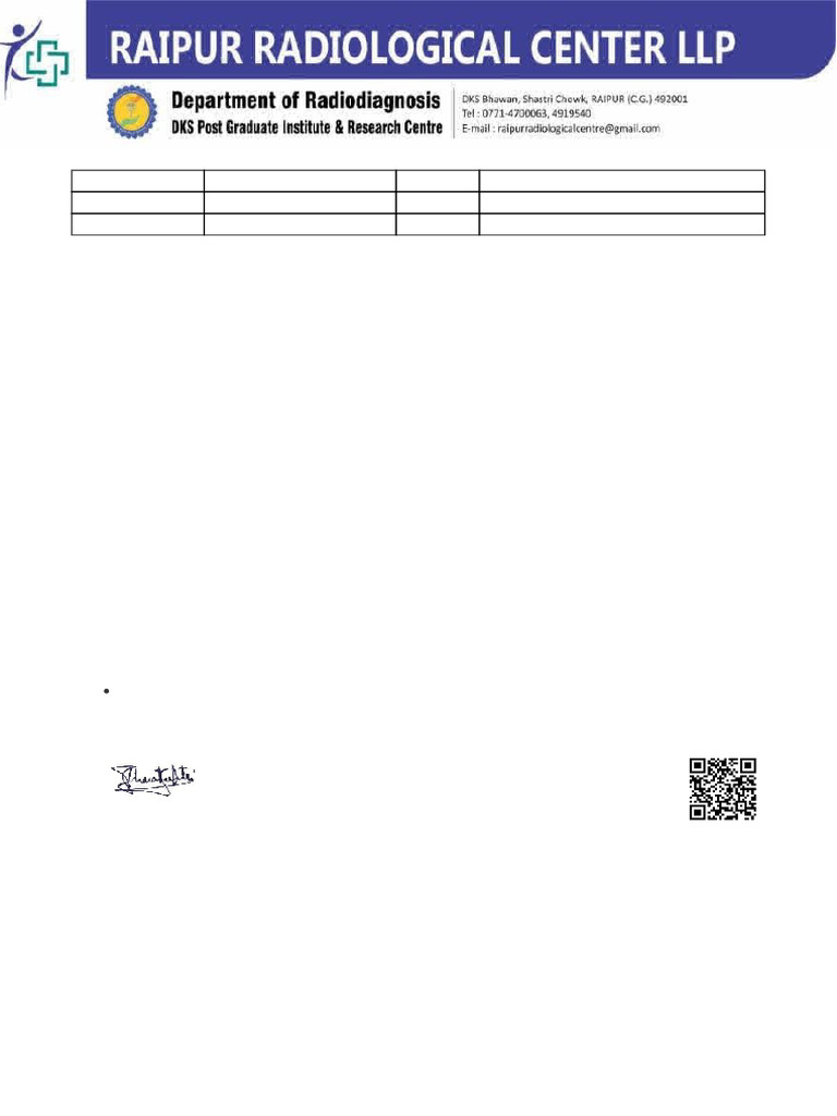 MRI Lumbar Spine Report 1 | PDF