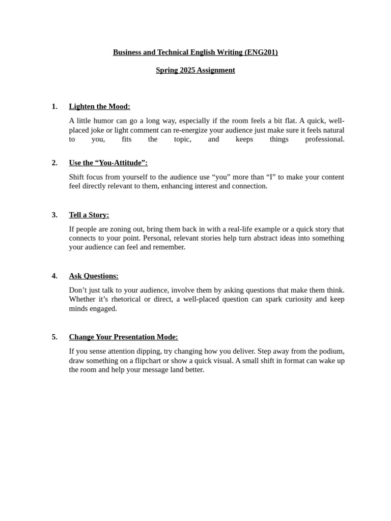 MRK 2025 - ENG201 Solved | PDF