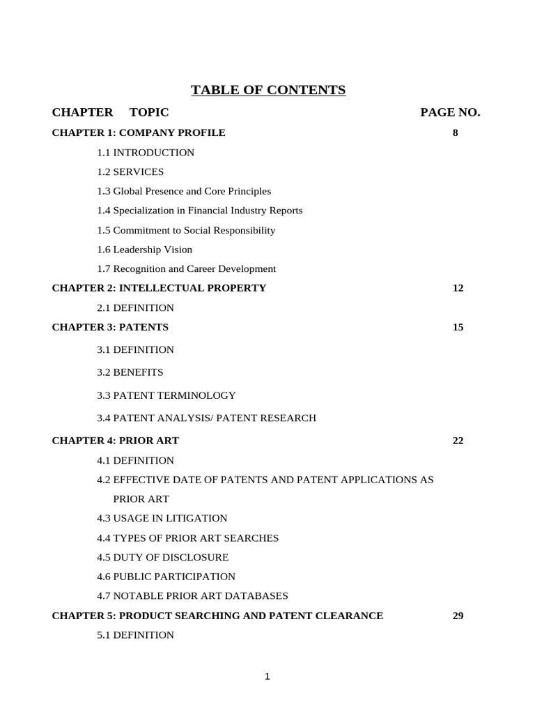 Market Research and Intellectual Property Analysis | PDF | Prior Art | Patent