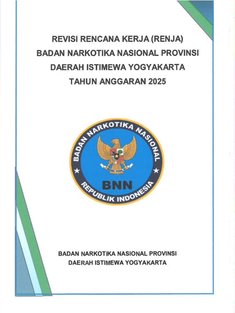 Renja BNNP DIY Tahun 2025_ok | PDF