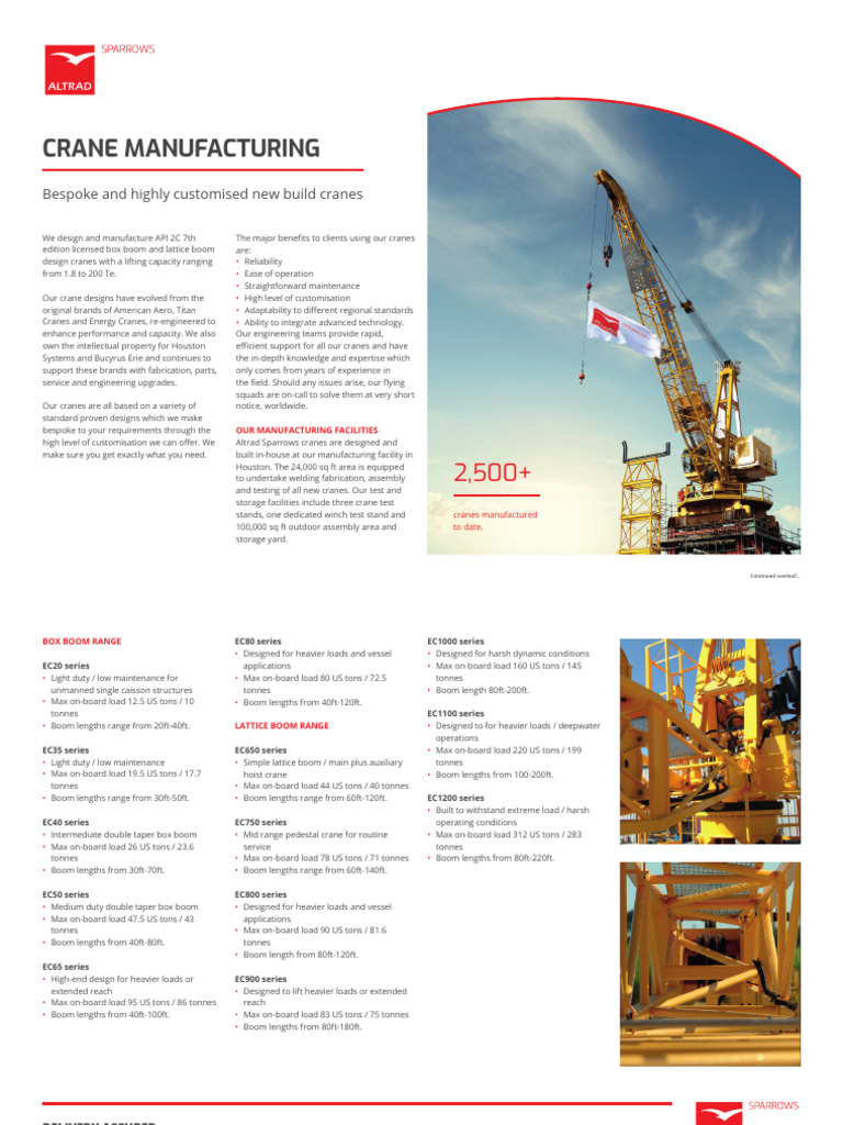 Custom API 2C Cranes Manufacturing | PDF | Crane (Machine)
