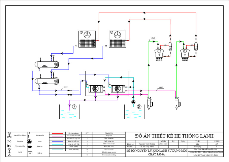 Bản vẽ đồ án hệ thống lạnh-SDNL | PDF