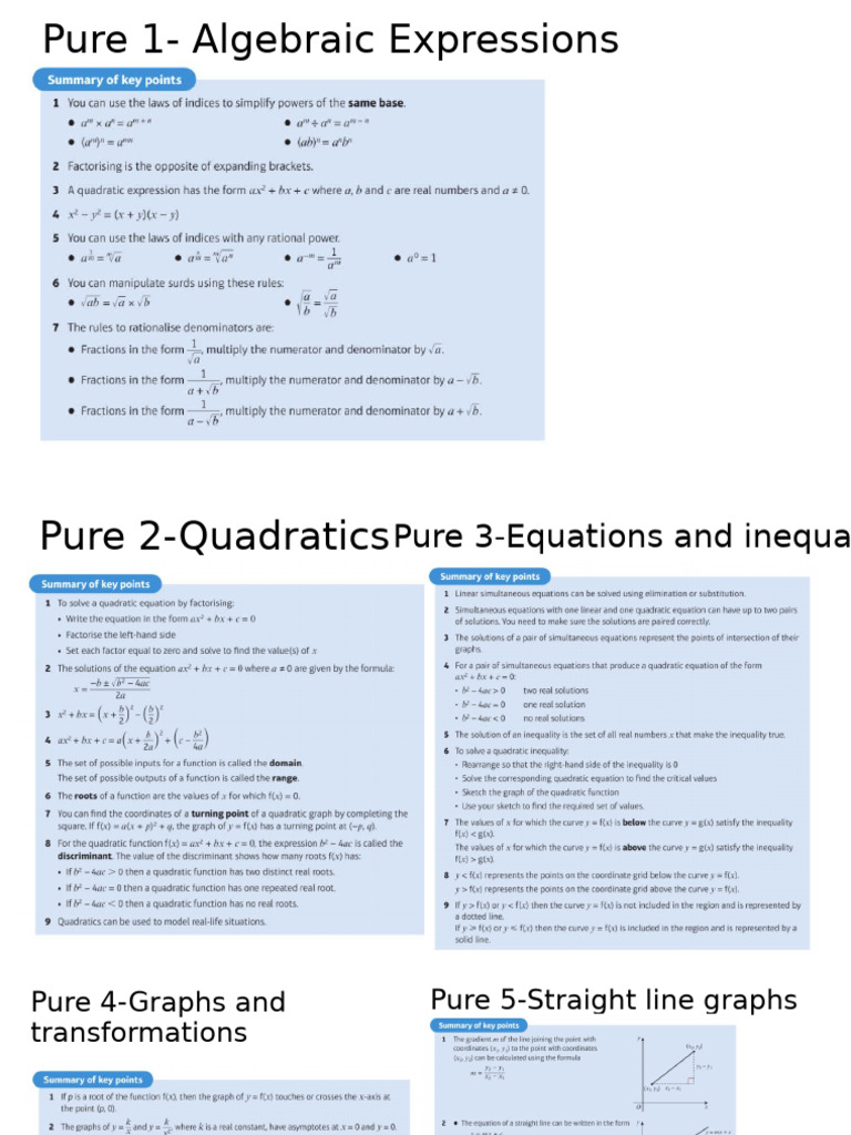Summary of Key Points | PDF