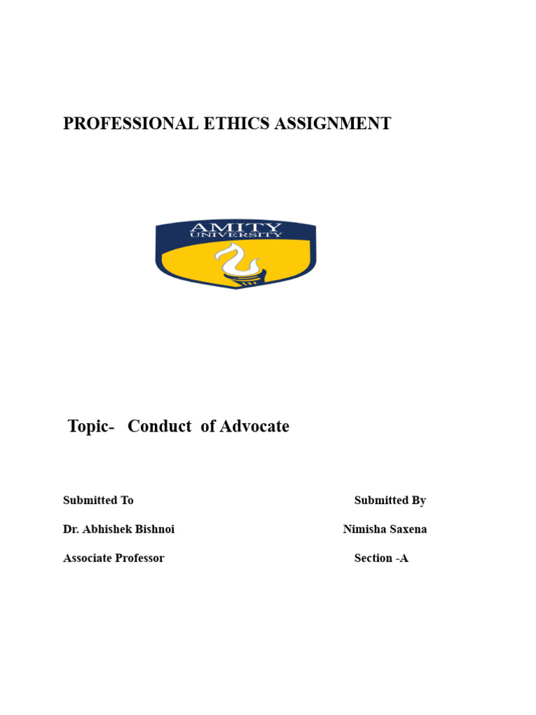 Nimisha saxena assignment | PDF | Advocate | Political Law