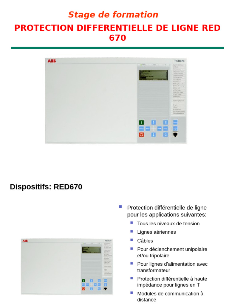 6-Protection Differentielle de Ligne RED670 | PDF | Multiplexage ...