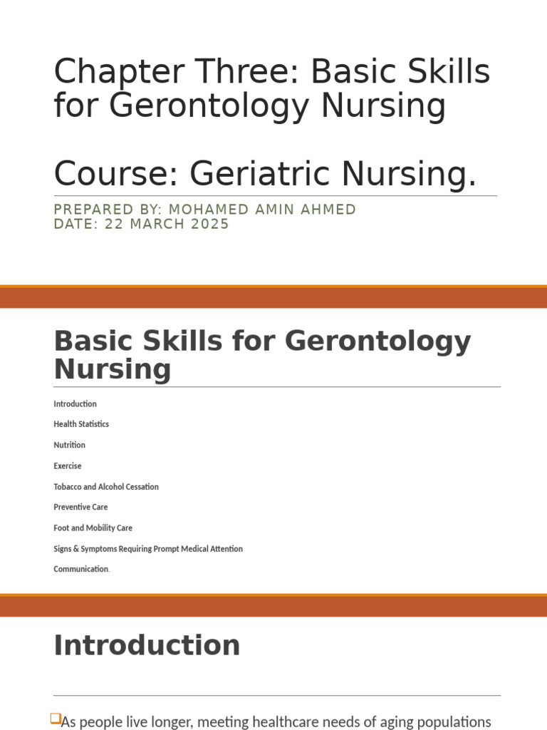 Ch3 Basic Skills For Gerontology Nursing. | PDF | Food Energy ...