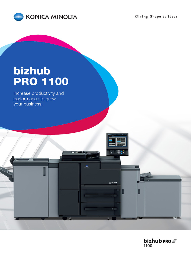 Bizhub Pro 1100 Brochure LR | PDF | Paper | Printer (Computing)