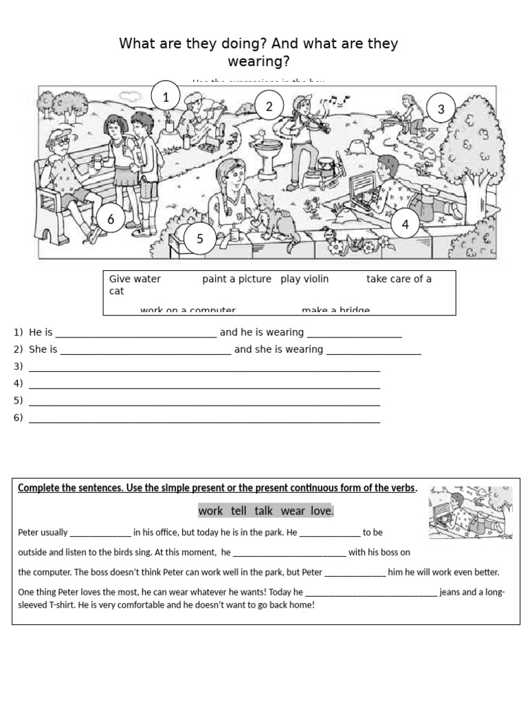 What Are They Wearing and What Are They Doing Describe The People in The Park - 159119 | PDF