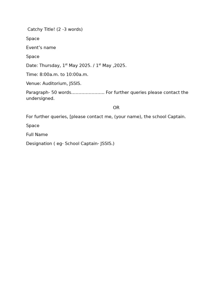 Notice Format | PDF