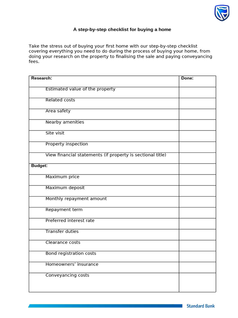 Home Buying Checklist Guide | PDF
